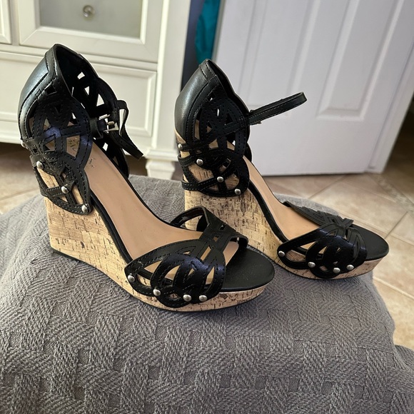 Shoes | New Without Box Black Wedges Size 8 | Poshmark